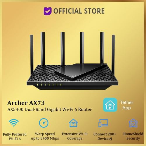 Promo Tp-link Archer AX73 AX5400 Wifi 6 Wireless Router Tplink AX 73 AX ...