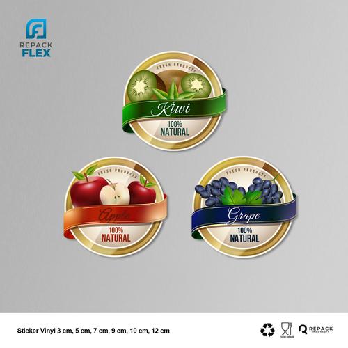 Jual CUSTOM LABEL STICKER VINYL - 3 cm, 100 - Jakarta Timur - REPACK ...