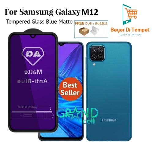 Jual TEMPERED GLASS SAMSUNG M12 BLUE MATTE ANTI GLARE SCREEN GUARD ...