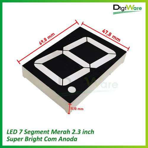Jual 7 Segment Merah 2.3 inch Super Bright Com Anoda - Kota Surabaya ...