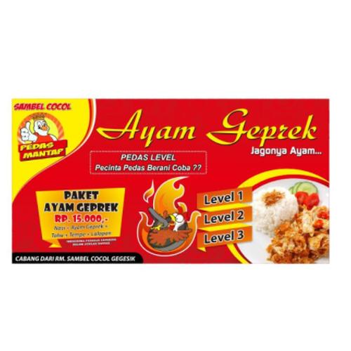 Jual Cetak Spanduk/Banner Usaha Fried Chicken Ayam Geprek MURAH - Kab ...