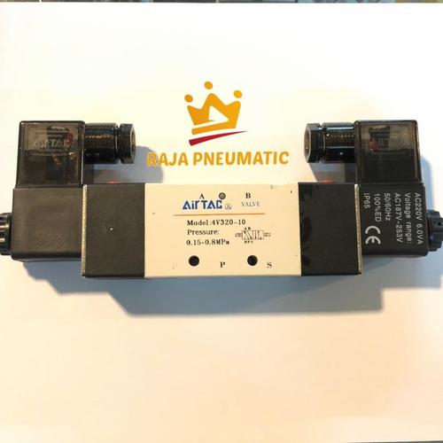 Jual SOLENOID VALVE 5/2 WAY DOUBLE COIL 3/8 4V320-10 AIRTAC - Jakarta Barat - RAJA PNEUMATIC ...