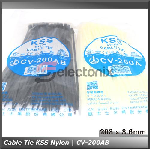 Jual Kabel Ties KSS Nylon CV-200 / 200x3.6mm [100pcs] - Putih - Jakarta Utara - Selectonix ...