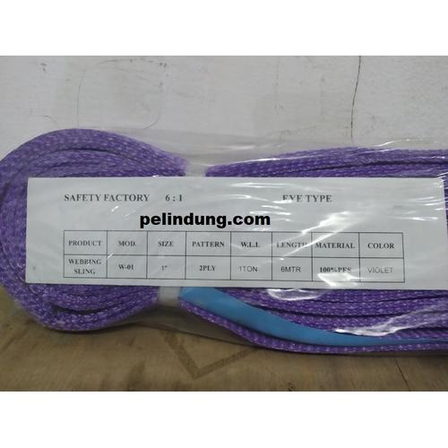 Jual Seling Kain Benang Berat 2 Ton x 3 Meter Sling Belt ungu ...