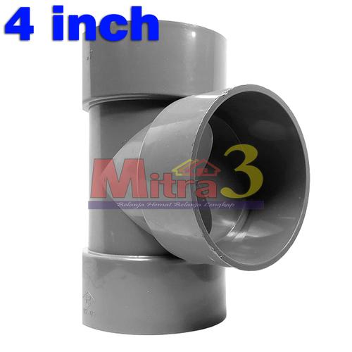 Jual Sambungan Pipa PVC TEE 4" D / Fitting Konektor Pipa T Te 4 inci ...