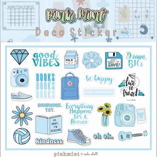 Jual STICKER AESTHETIC WARNA BIRU - Jakarta Barat - Vlins Shop | Tokopedia