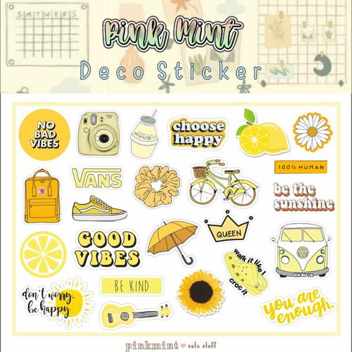 Jual STICKER AESTHETIC LUCU - Kuning - Jakarta Barat - PinkMint_NEW ...