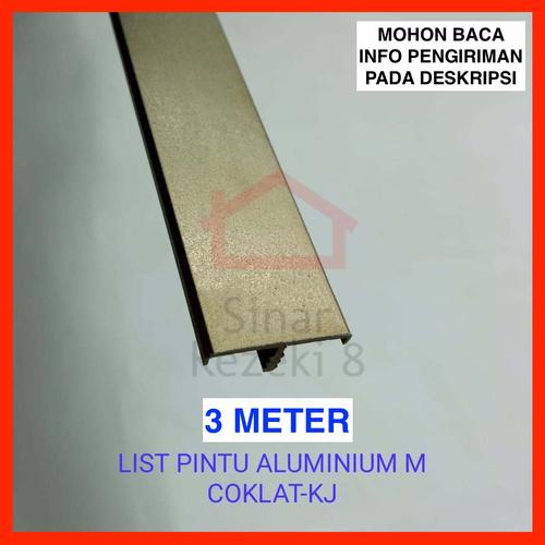 Jual Lis Pintu Aluminium M COKLAT / Profil Edging Frame List Handle ...