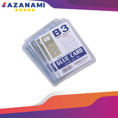 Jual GLUE CARD B3 126 X 95MM ISI 20 PCS CARD CASE ID CARD HOLDER ...