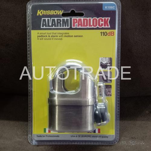 Jual GEMBOK ALARM KRISBOW K106C GOLD / ALARM PADLOCK / GEMBOK ANTI ...