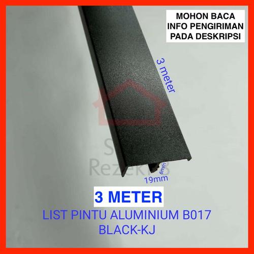Jual Lis Pintu HITAM Profil Aluminium Edging Frame List Handle Lemari ...