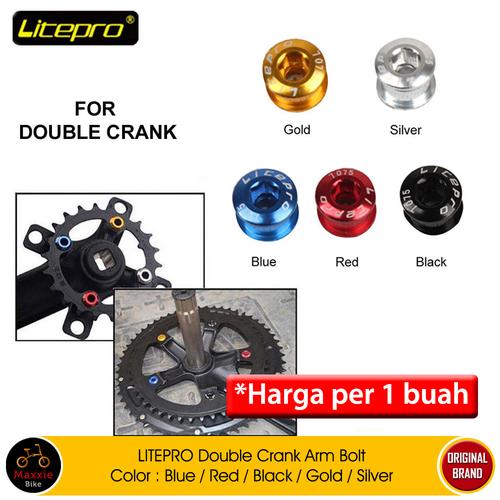 Promo Baut Chainring LITEPRO Double Crank-Crank Dual Screw Bolt Allu ...