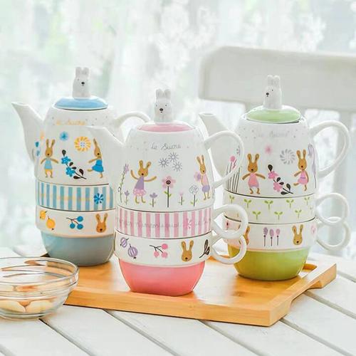 Jual Gelas Teko + 2 Mug Set Rabbit Tea Set Keramik Kado Ultah Imlek ...