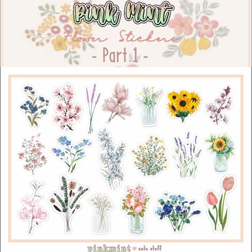 Jual STICKER BUNGA AESTHETIC UNTUK DEKORASI LAPTOP PHONE CASE BUKU ...