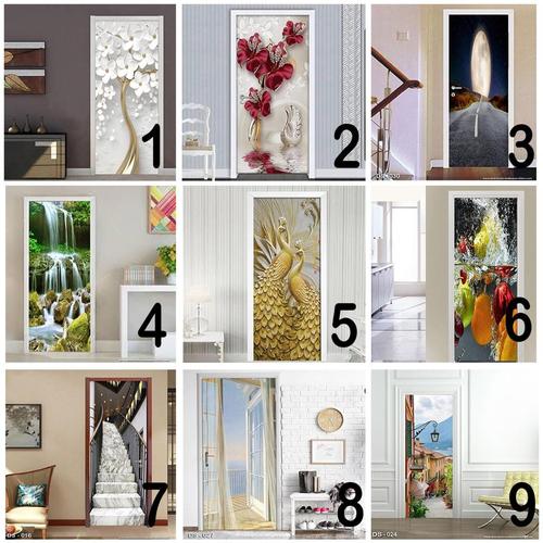 Jual 3D Door Sticker Custom|PINTU CUSTOM |DEKORASI PINTU|WALLSTIKER ...