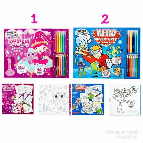 Jual SMIGGLE KOOKY COLOURING BOOK - BUKU GAMBAR MEWARNAI SMIGGLE - blue ...