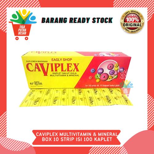 Jual Caviplex Suplemen Multivitamin dan Mineral Box 10 Strip Isi 100 ...