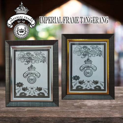 Jual Bingkai/Figura Foto 12R (25X30 CM) Ukir Silver Gold/Cokelat Gold ...