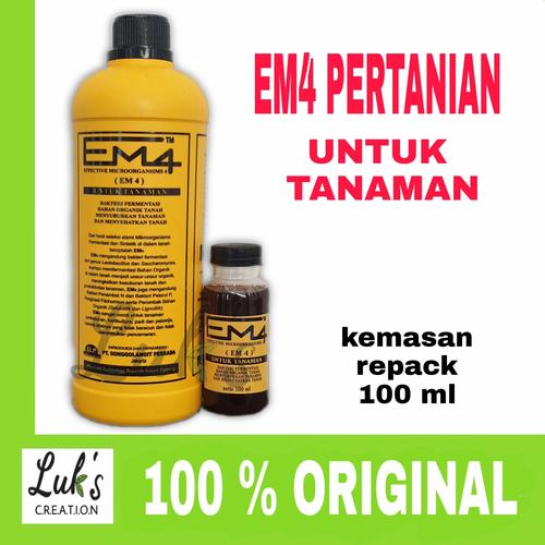 Jual EM4 PERTANIAN EM4 TANAMAN 100 ML pupuk organik bahan pembuat ...