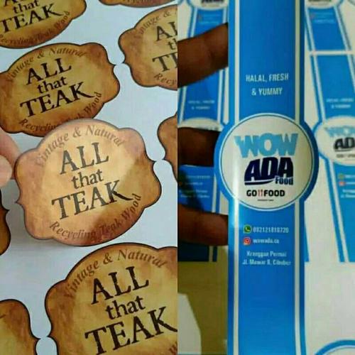 Jual STIKER LABEL KEMASAN VINYL/TRANSPARANT A3 + LAMINASI DOFF/GLOSSY ...