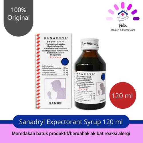 Jual Sanadryl Expectorant Syrup 120 ml - 60 ml / Obat Batuk - Jakarta ...