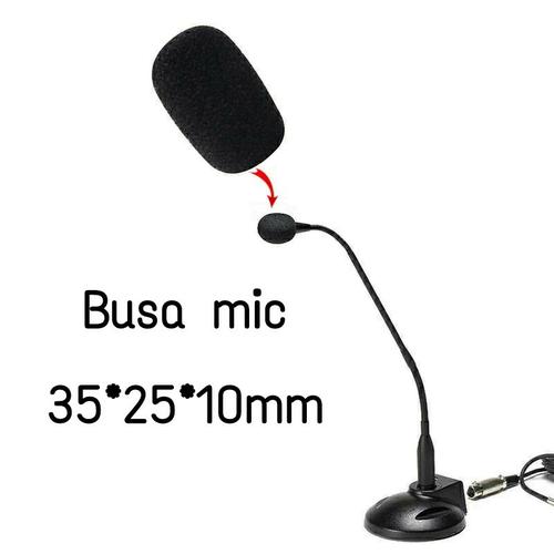Jual busa microphone kecil hitam/spons mic meja podium /sarung cover ...