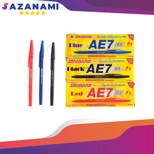 Jual Pulpen Ballpoint Standard AE 7 0.5 Hitam Biru Murah Pen - Jakarta Utara - Sazanami Indotama ...