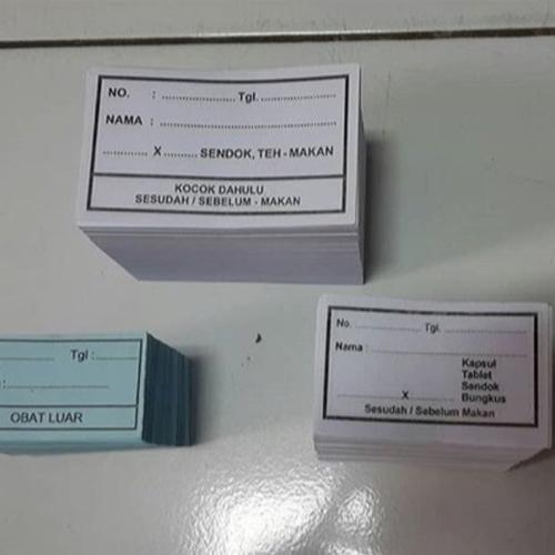 Jual Etiket obat, kertas label obat - putih kecil - Kab. Bekasi - Today ...