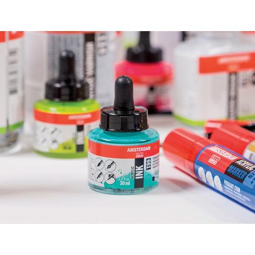 Jual AMSTERDAM ACRYLIC INK 30ML(LEATHER PAINT) BLUE/GREEN COLORS - 564 ...