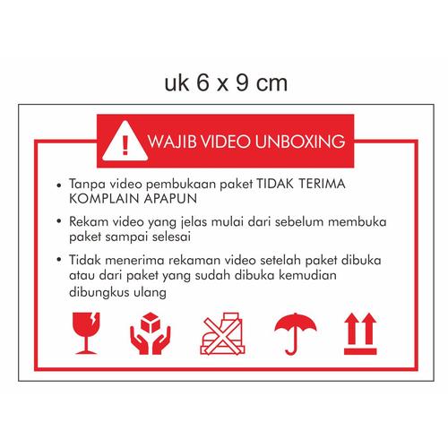 Jual Stiker Unboxing Video 6 x 9 cm per Lembar ( 1 Lembar isi 10 pcs ...