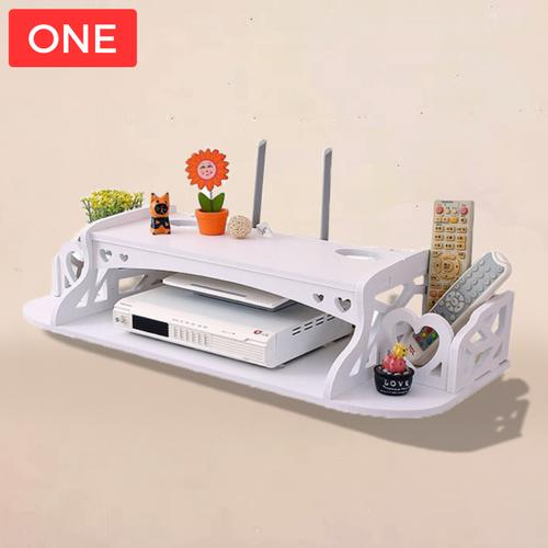 Jual Ambalan Rak Dinding Tempel Tempat DVD ROUTER WIFI REMOTE Bawah TV ...