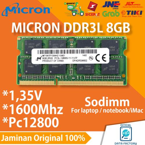 Jual RAM LAPTOP MICRON DDR3L 8GB SODIMM 1600Mhz / PC12800 DDR3 1Rx8 MEMORY - Kota Surabaya ...