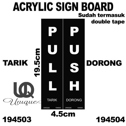 Jual Akrilik Sign Board Pintu Tarik Dorong - Papan Tanda Pull Push ...