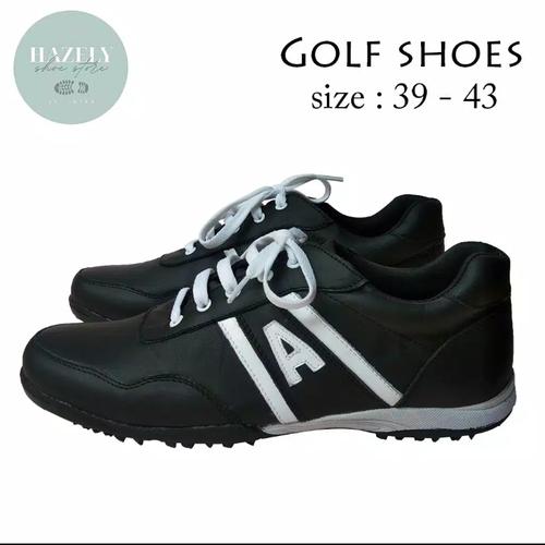 Jual SEPATU GOLF KULIT ASLI/SEPATU GOLF PRIA WARNA HITAM/SEPATU ...