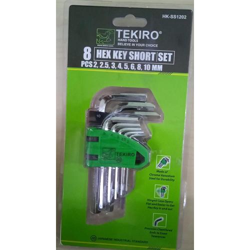 Jual HEX KEY SHORT SET 8 PC / KUNCI L SET 8 PCS PENDEK 2-10 MM TEKIRO ...