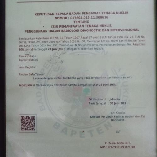 Jual Perizinan Radiologi X Ray, Ct Scan, Izin Bapeten berbasis OSS ...