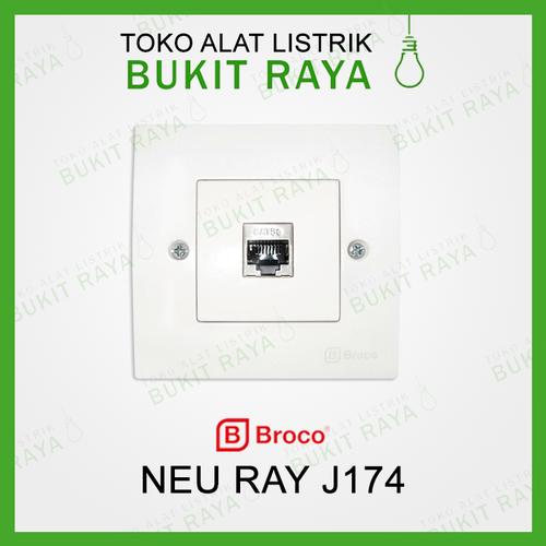Jual J174 Broco Neu Ray Stop Kontak Data RJ45 Single Network Socket ...