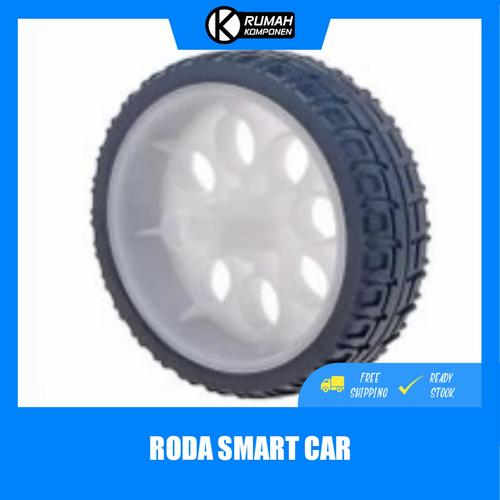 Jual Roda Velg lebar smart car wheel karet TT motor diameter 65mm robot ...