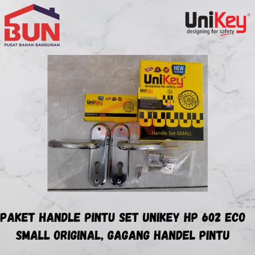 Jual GAGANG PINTU MEDIUM UNIKEY HP 602 SN/CP ECO SMALL SET PAKET HANDLE ...