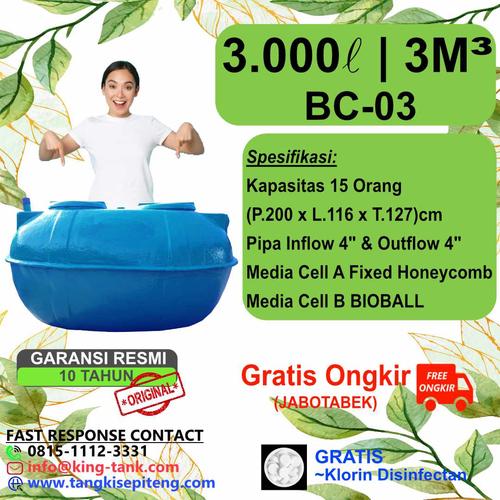 Jual Septictank BIOTECH 3000 liter / 3m3 BIOTANK BIOTECH - Kab ...