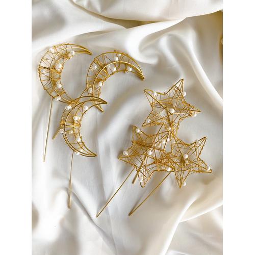 Jual Moon topper / Star topper cake gold - moon - Kab. Magelang ...