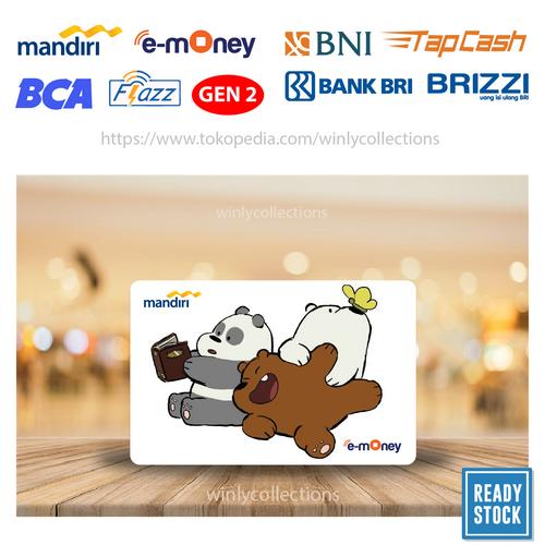 Jual KARTU EMONEY MANDIRI BCA BNI BRI ANIME WE BARE BEAR BABY - 1 SISI ...
