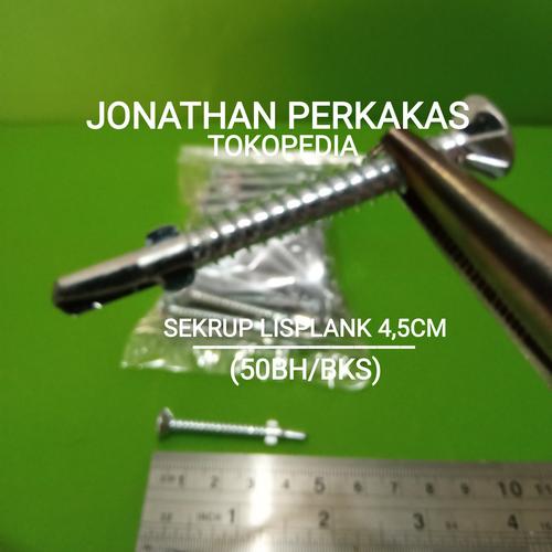 Jual sekrup lisplang 4,5cm(50bh/bks) /baut lisplank 4,5cm(50bh/bks ...