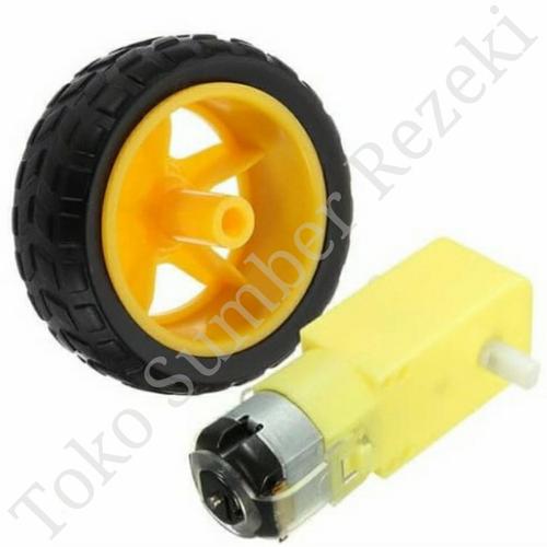 Jual Dinamo Motor DC 24V Gearbox Arduino Wheel Car kit Kuning Original ...