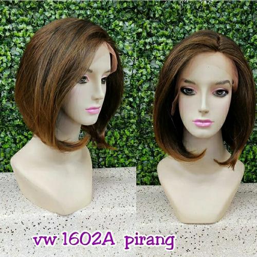 Jual Lace Wig Wanita Wig Pendek Daily Natural Wig Perempuan Rambut ...