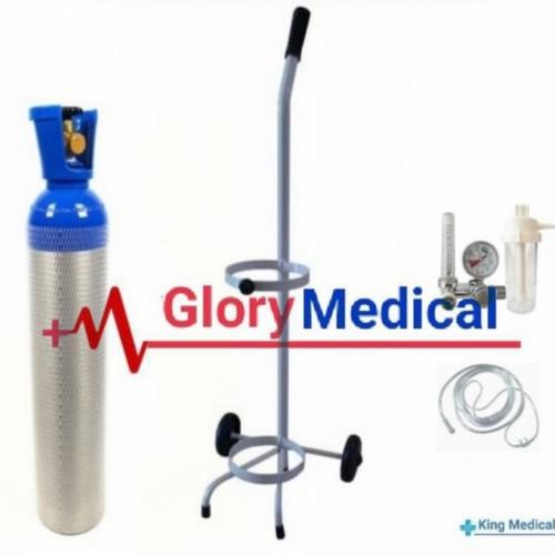 Jual Tabung Oksigen Alumunium 1.5m3 Siap Pakai Komplit ( Troli Stainless ) - TROLI BESI ...