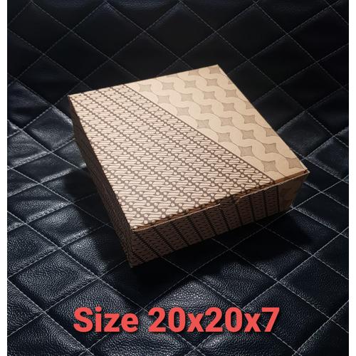 Jual Box KM Batik Motif Parang - 20 x 20 x 7 cm - Karton KM Batik ...