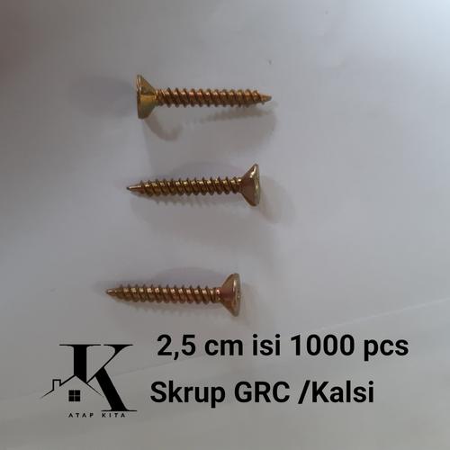 Jual Skrup Grc 2,5cm / Sekrup Kalsi / Skrup Lion 1 inch / Screw isi ...
