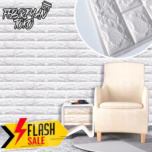 Jual Sticker Wallpaper Dinding 3D Foam Bata Putih Brick Foam Dekorasi ...