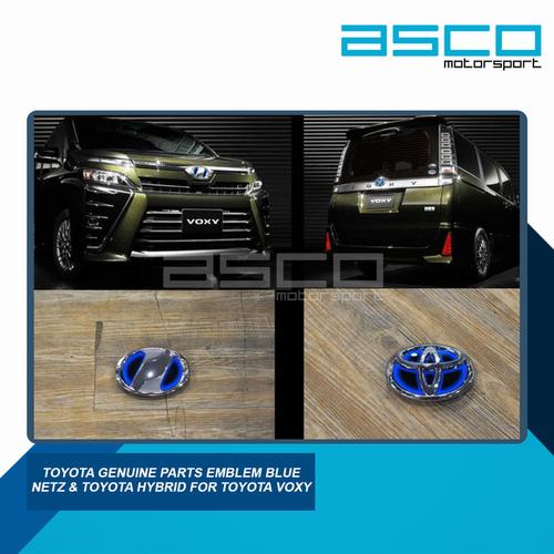 Jual Toyota Genuine Emblem Blue Netz & Toyota Hybrid for Toyota Voxy ...